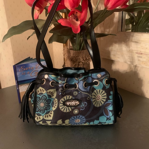 Spartina 449 | Bags | Vintage Spartina 449 7s Black Blue And Green ...